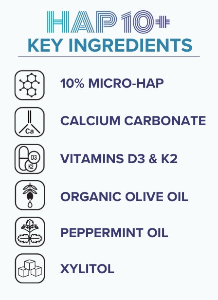 Hydroxyapatite toothpaste - HAP10+ Super Paste - intelliWHiTE